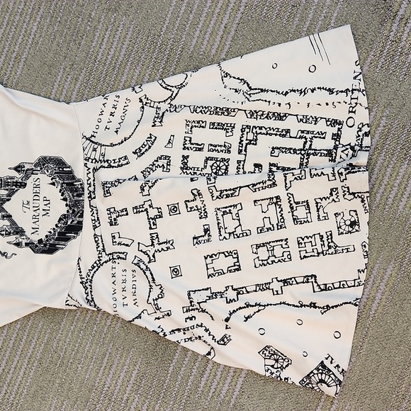 Hot Topic | Dresses | Harry Potter Marauders Map Dress Size Medium ...